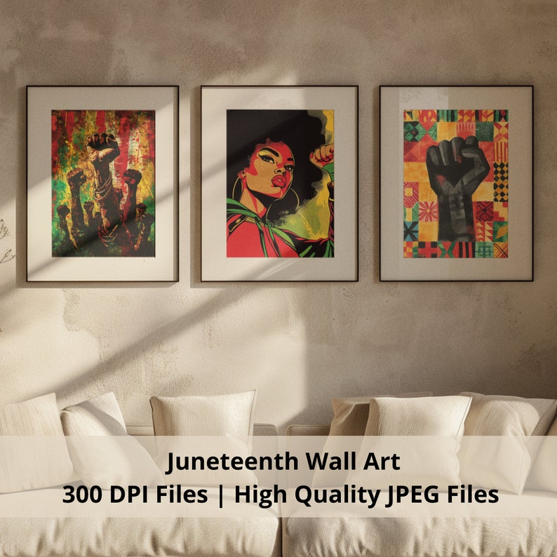 7 Juneteenth Wall Art, Black Women Wall Art, Wall Decor, Printable Wall ...