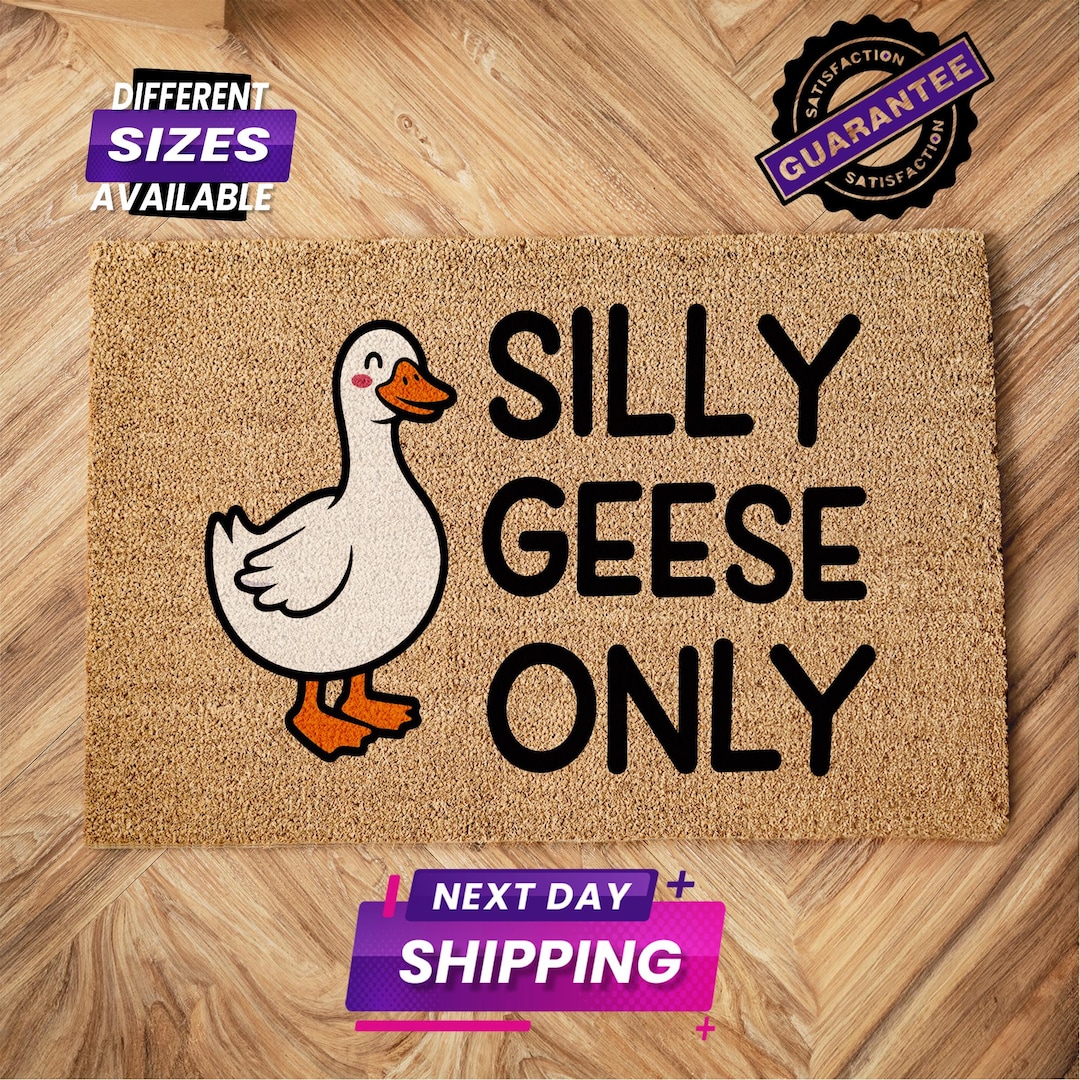 Silly Geese Only Farmhouse Doormat, Funny Goose Outdoor Entry Mat ...