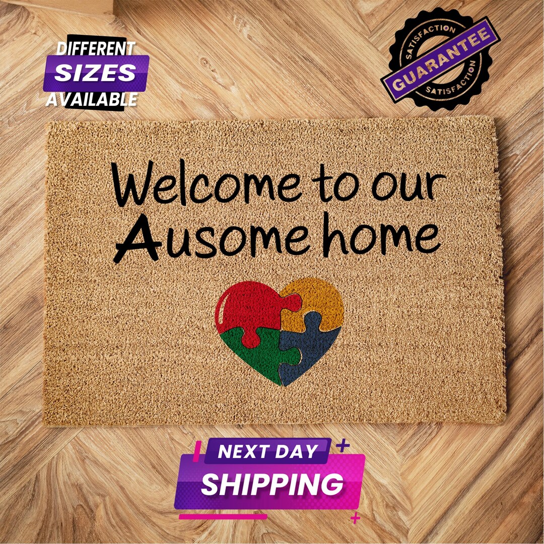 Welcome to Our Ausome Home, Autism Awareness, Autism Decor, Autism ...