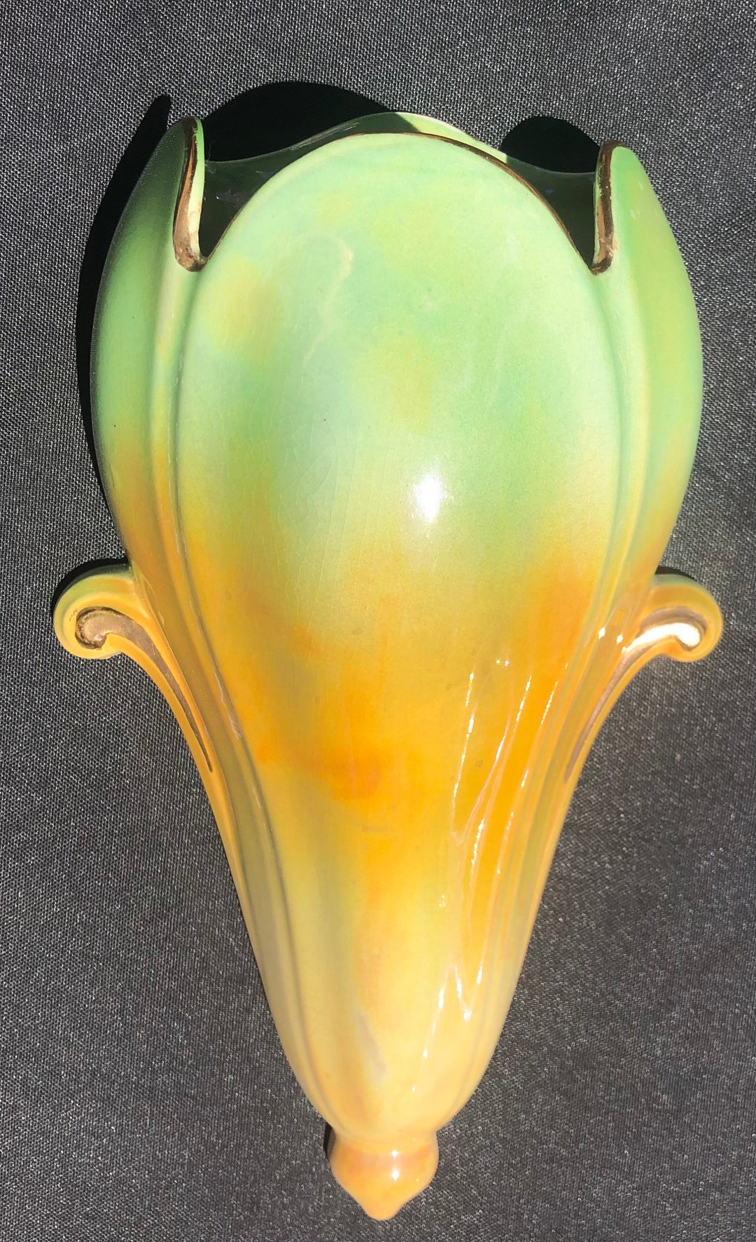 1930s Royal Winton Grimwades Ombré Iridescent Luster Ware Wall Pocket ...