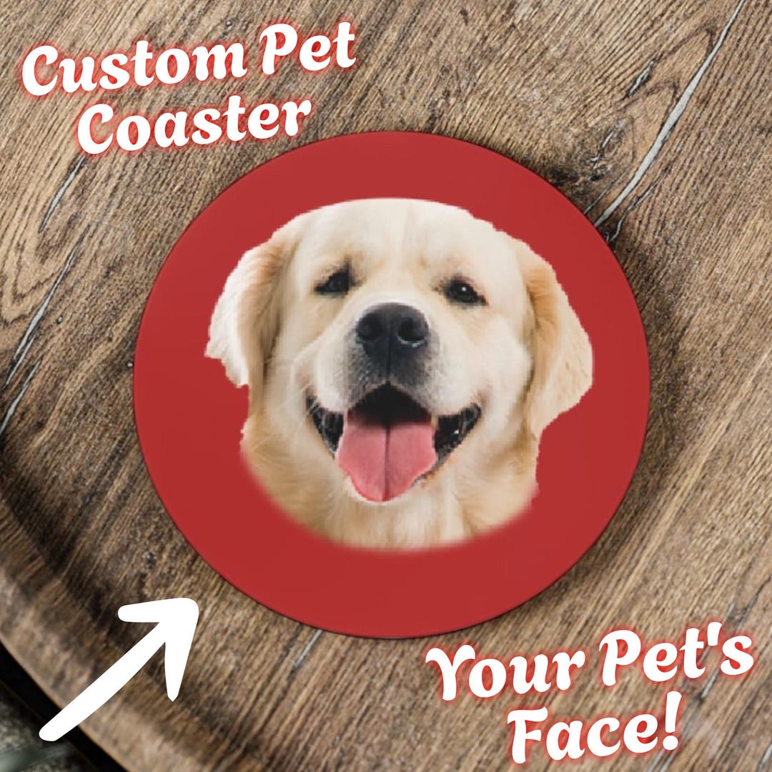 Custom Pet Coaster, Photo Coaster, Custom Pet Face, Custom Dog Coaster ...