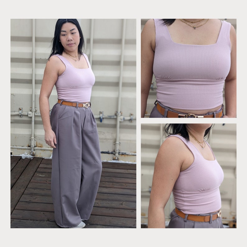 Dovie Longline Crop & Dress Sewing Pattern | Square Neck, Plus Size ...