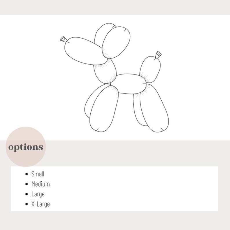 Baxter Balloon Dog Stuffie Sewing Pattern | Stuffed Animal (PDF Pattern ...