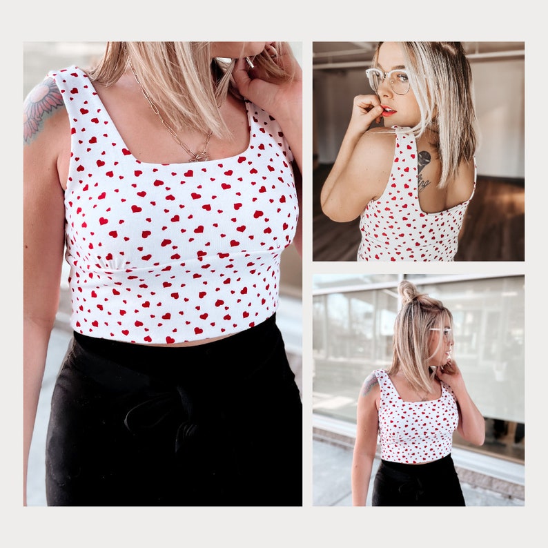 Dovie Longline Crop & Dress Sewing Pattern | Square Neck, Plus Size ...