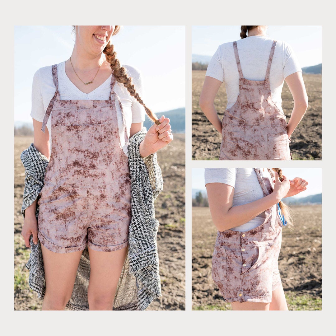 Adult Olsen Overalls PDF Sewing Pattern Overall Shortall Woven Sewing ...
