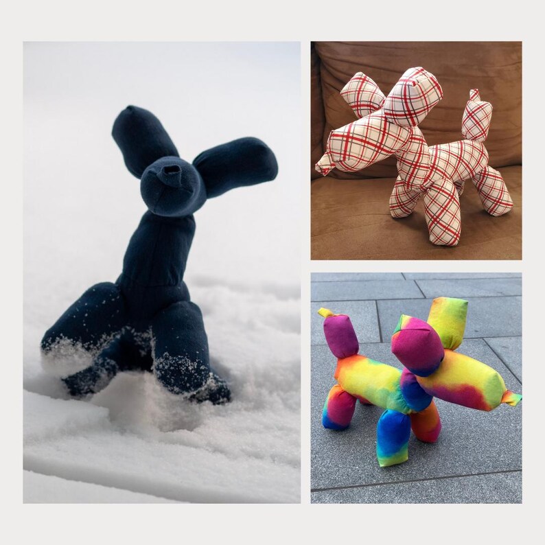 Baxter Balloon Dog Stuffie Sewing Pattern | Stuffed Animal (PDF Pattern ...