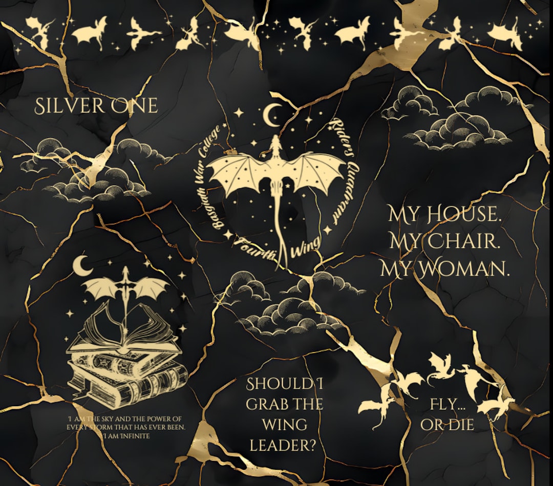 Fourth Wing Tumbler Wrap Iron Flame Tumbler Wrap Book Reading Booktok ...