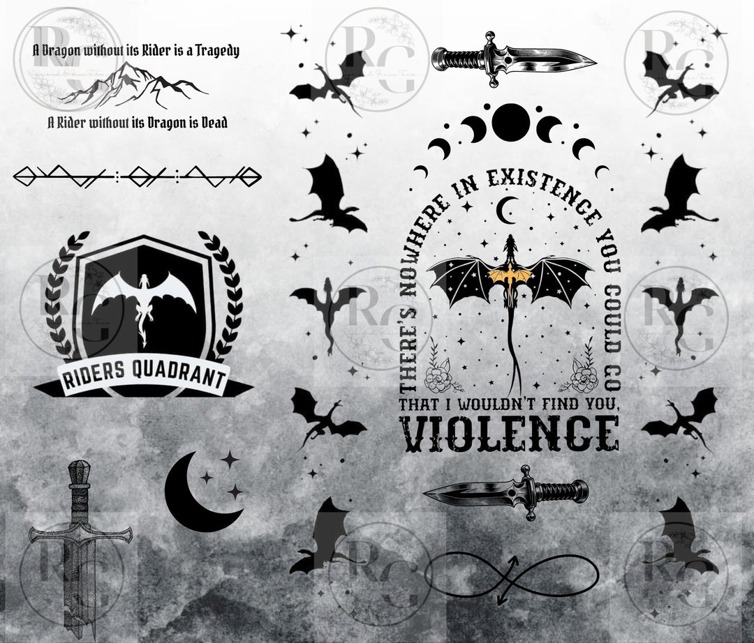 Fourth Wing Tumbler Wrap Iron Flame Tumbler Wrap Book Reading Booktok ...