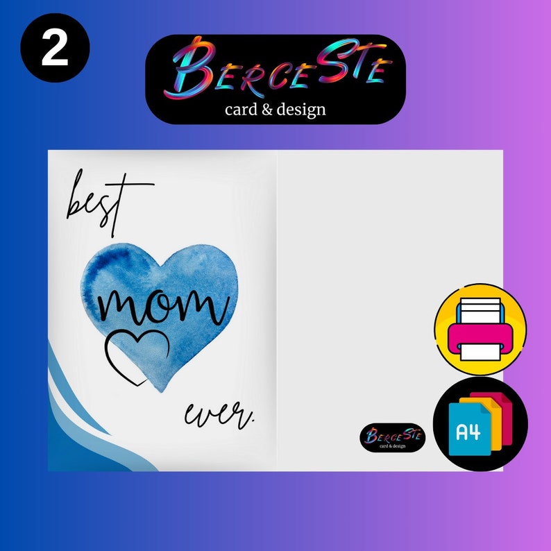 PRINTABLE Mother's Day Card / Mothers Day Card Digital /happy Mothers ...