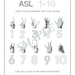 ASL and English Kids Worksheet Counting 1-10 in Sign Language; Number ...