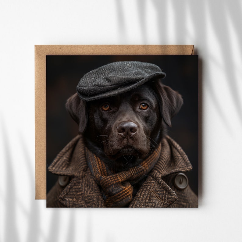 Chocolate Labrador Greetings Card | Dog Portrait | Any Occasion | Funny ...