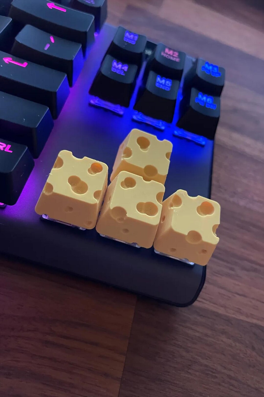 Cheese Keycaps Set 3D Printed Gaming Keycaps, Fun and Unique Swiss ...