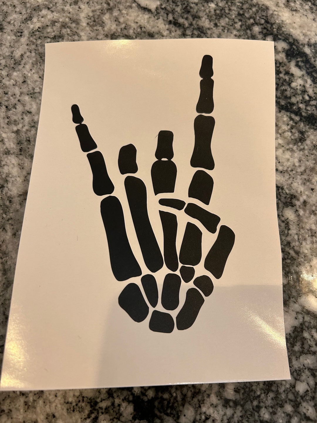 Skeleton Rock Hand Decal - Etsy