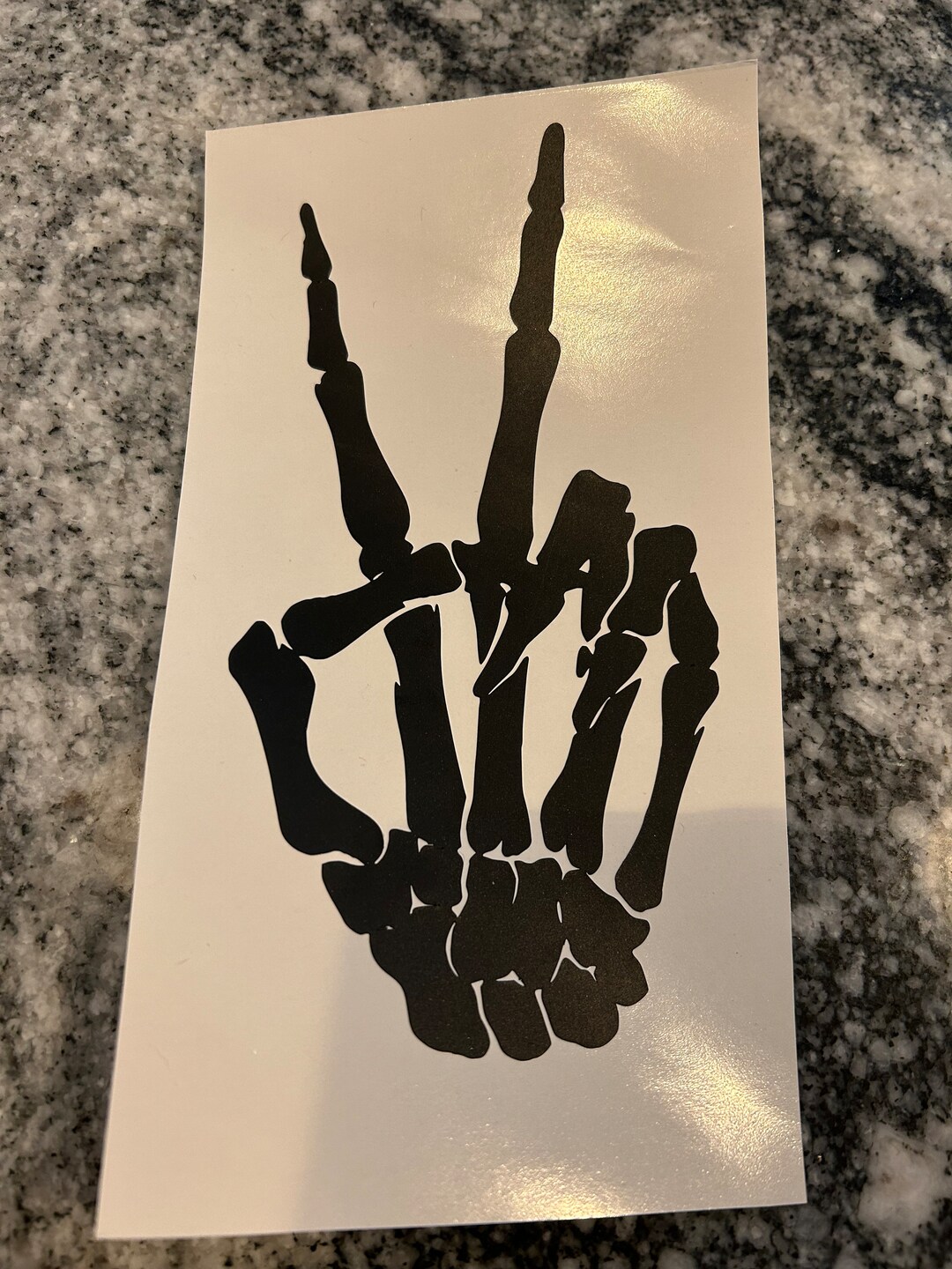 Peace Skeleton Hand Decal - Etsy