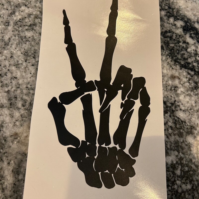 Skeleton Hand Decal - Etsy