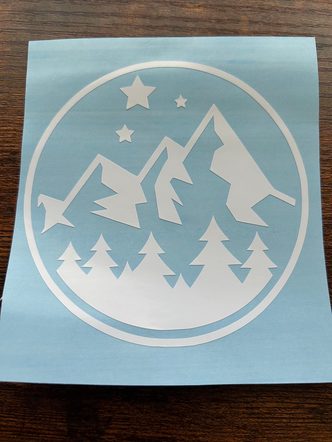Circle Mountains Decal - Etsy