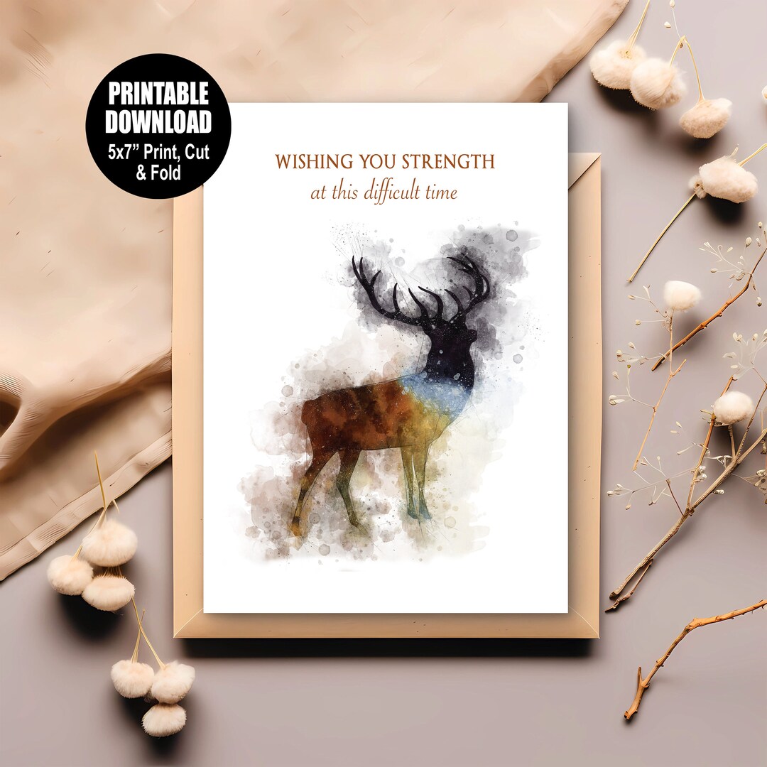 Strength Printable Encouragement Card - Etsy