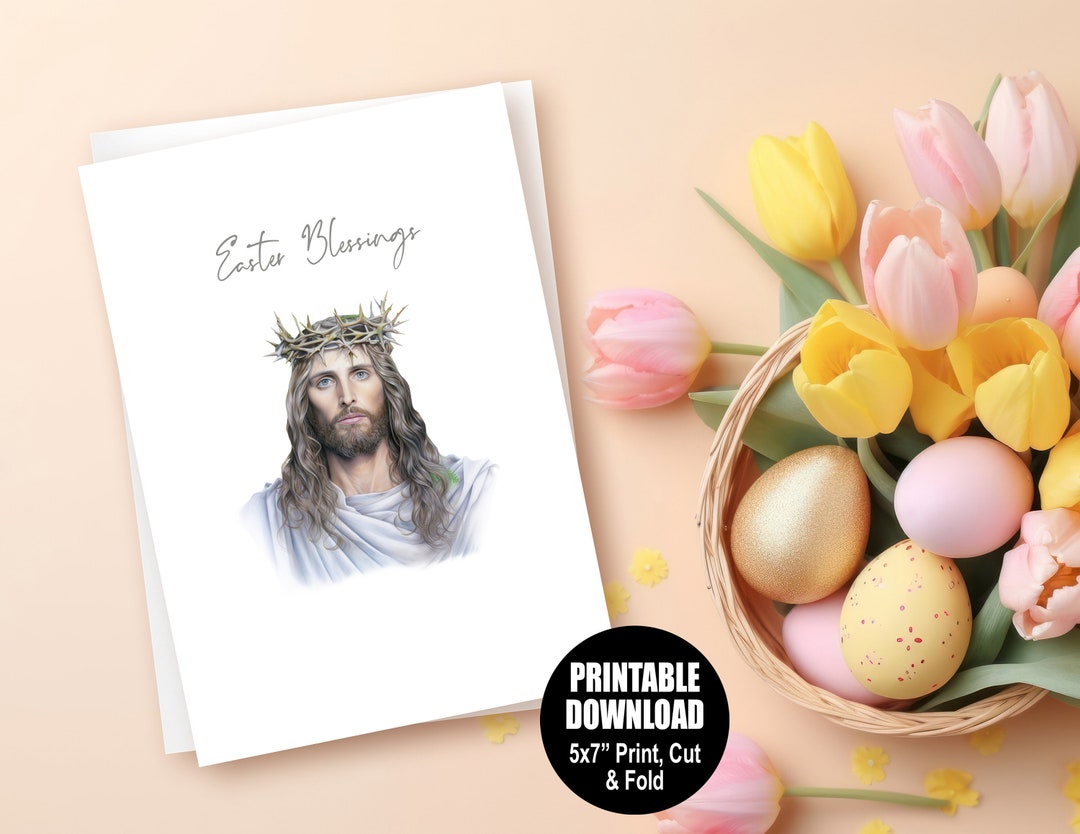 Jesus Printable Easter Card - Etsy