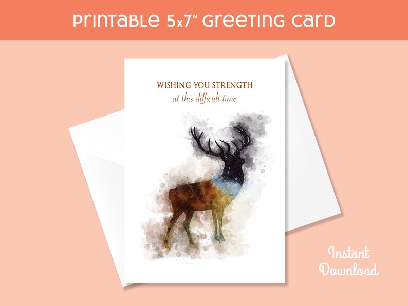 Strength Printable Encouragement Card - Etsy