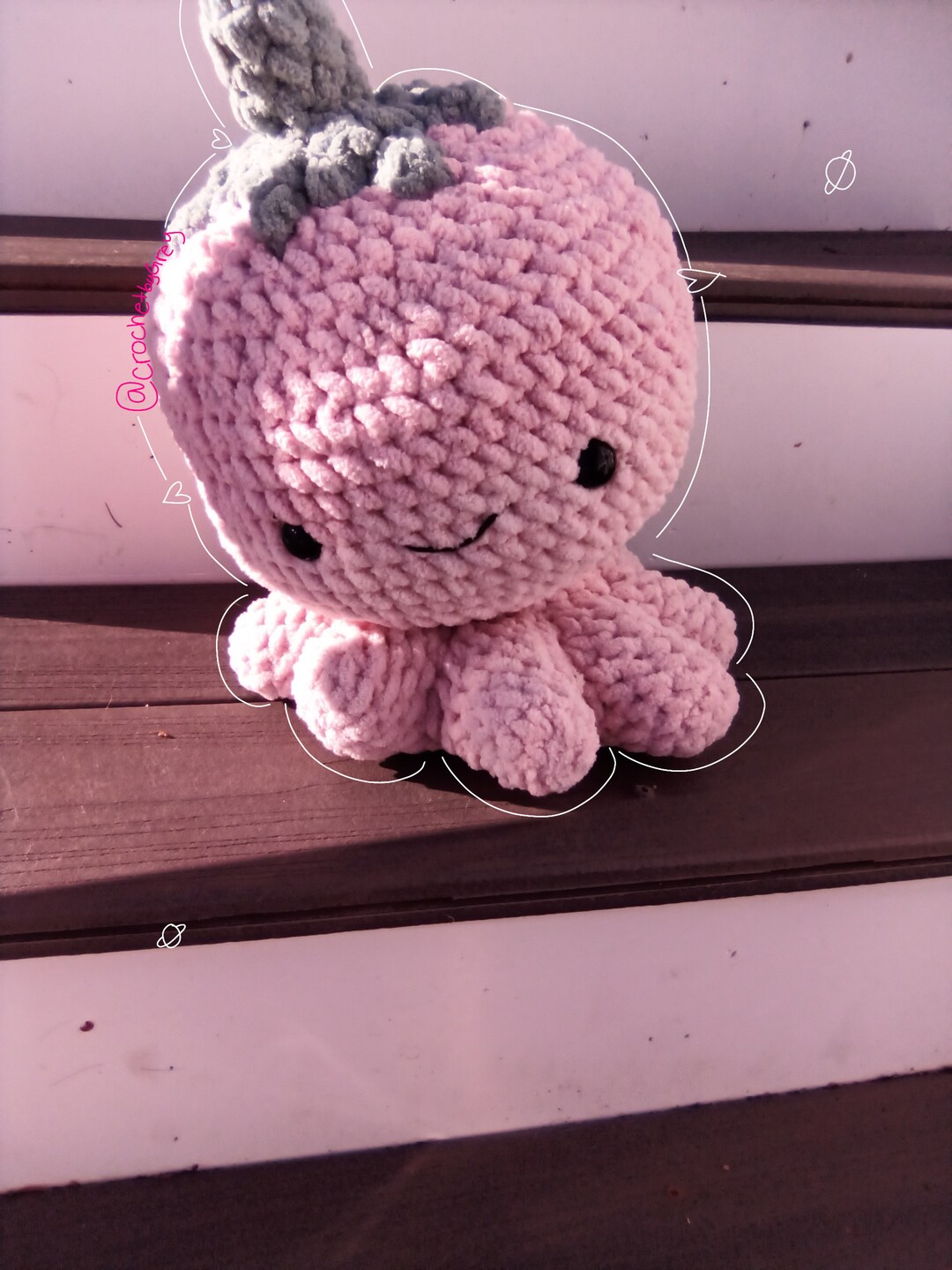 Jumbo Crochet Strawberry Octopus - Etsy