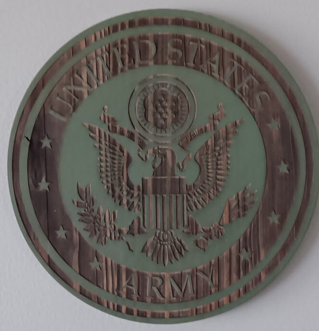 Military Emblems Engraved and Colored - Etsy