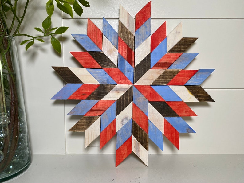 Wood Quilt Block Barn Quilt Gift for Quilter Wall Decor Handmade ...