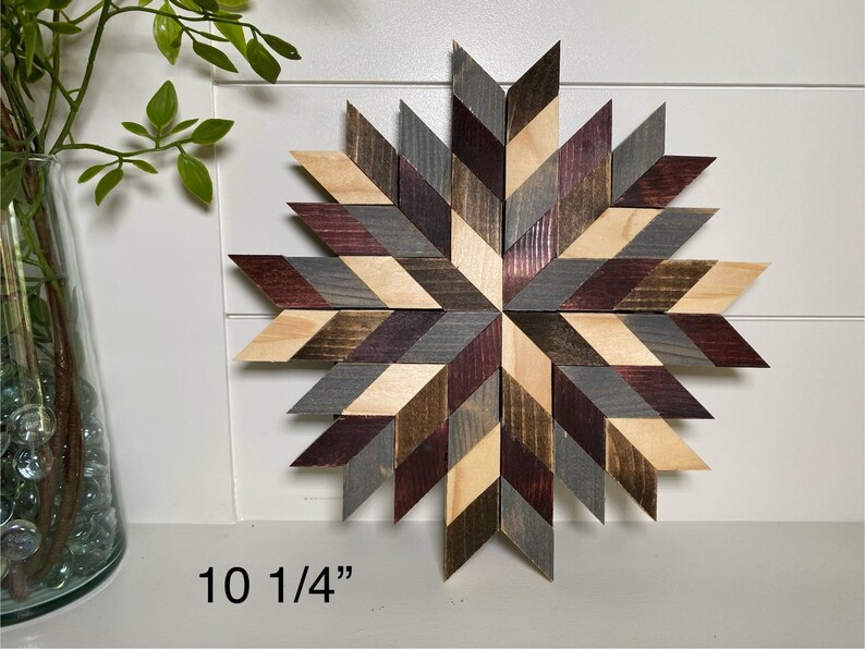Wood Quilt Block Barn Quilt Gift for Quilter Wall Decor Handmade ...