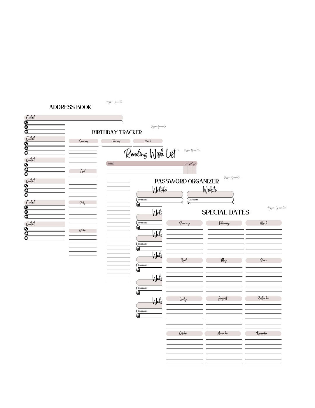 Basic, Daily Digital Templates, Digital Planning, Goodnotes, Digital ...