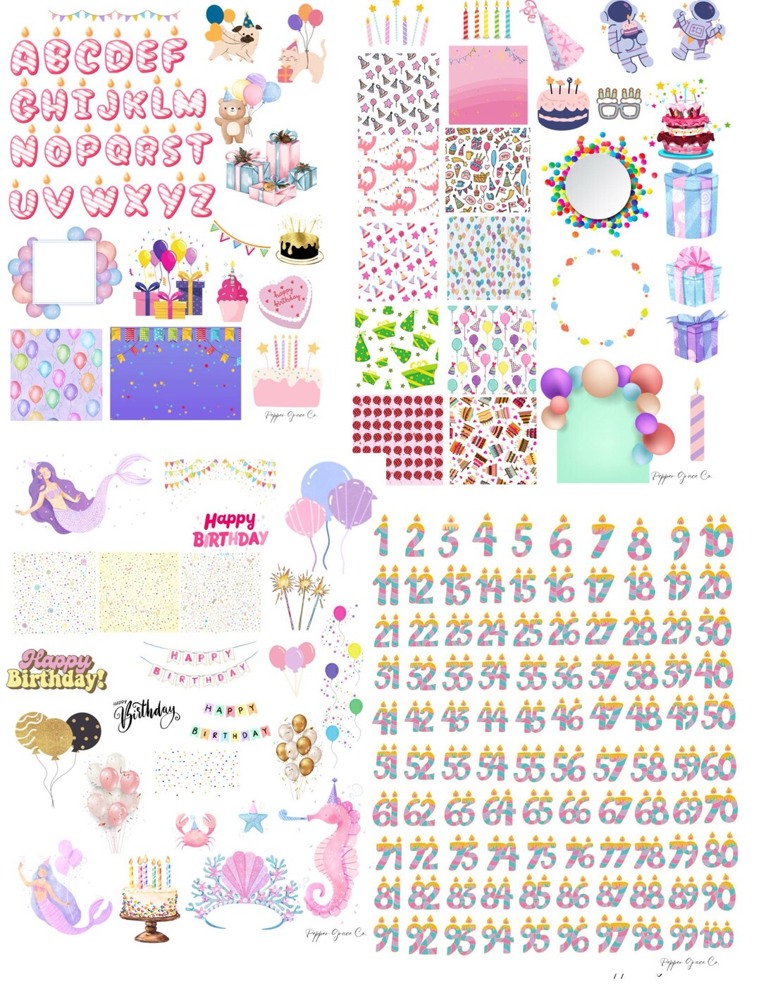 Birthday Themed Digital Bundle for Goodnotes - Etsy