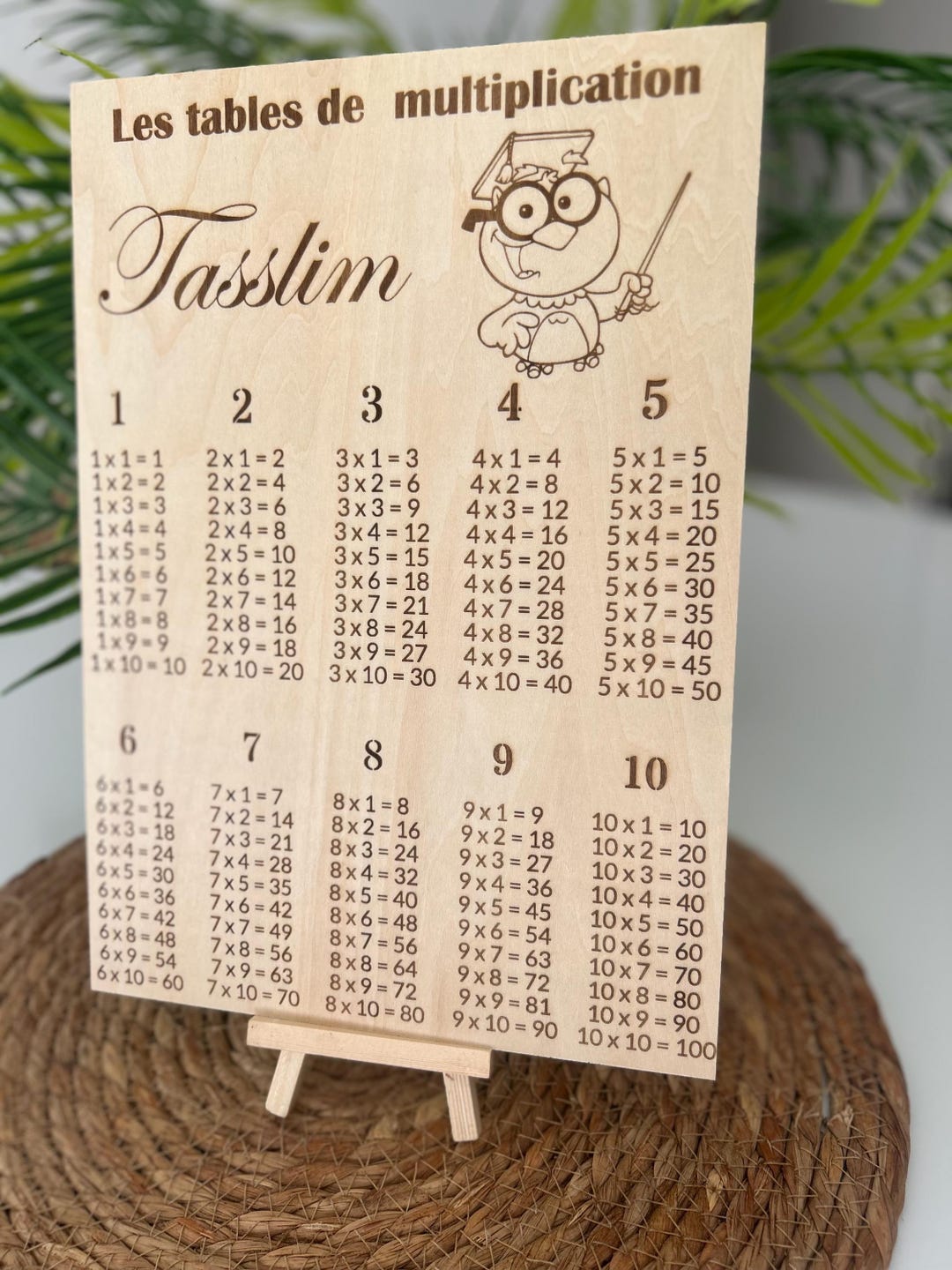 Wooden Multiplication Table Sign, Back to School - Etsy
