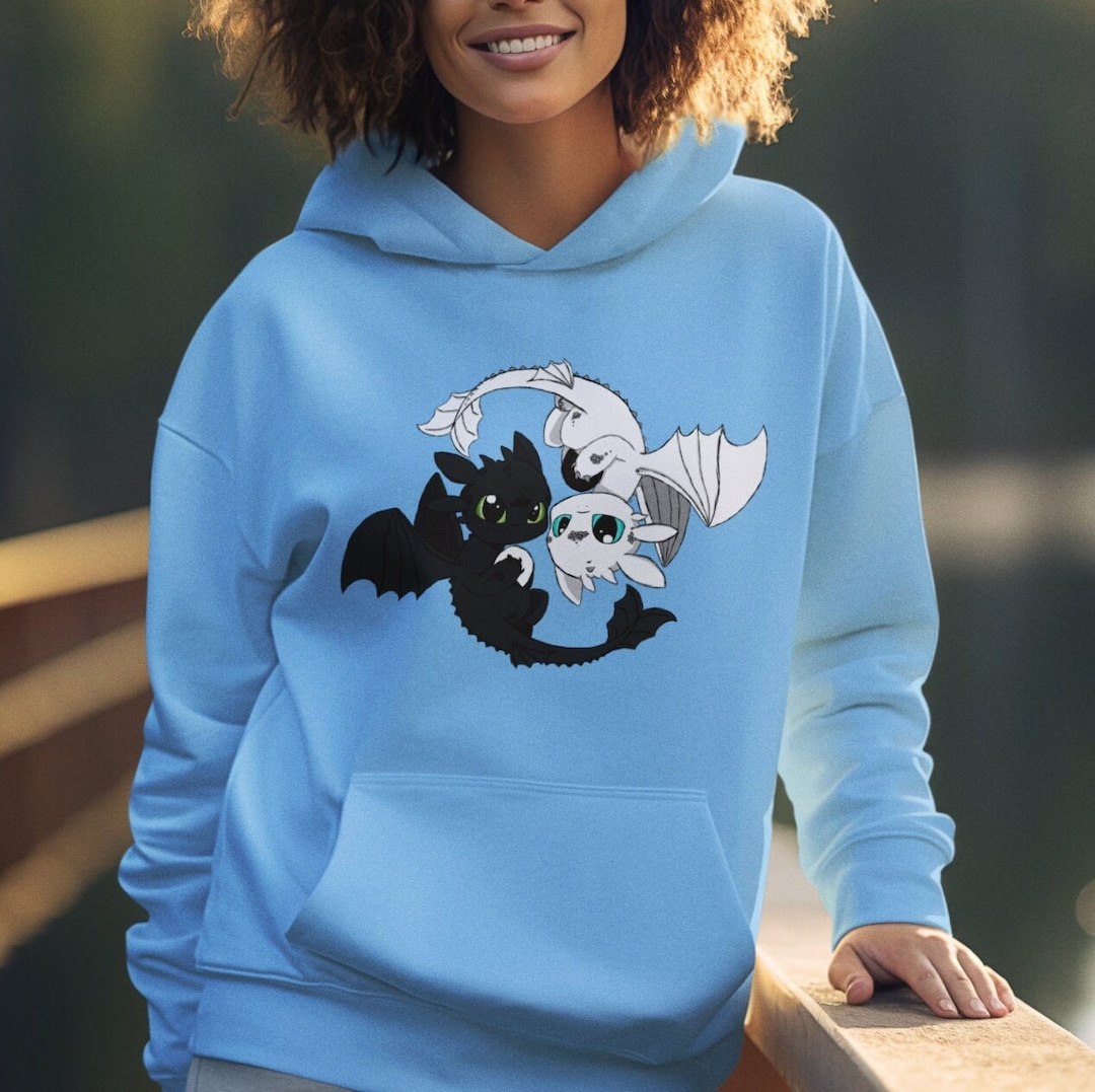 Toothless & Light Fury Couple Hoodies – Glow-in-the-dark Dragon Gift - Etsy