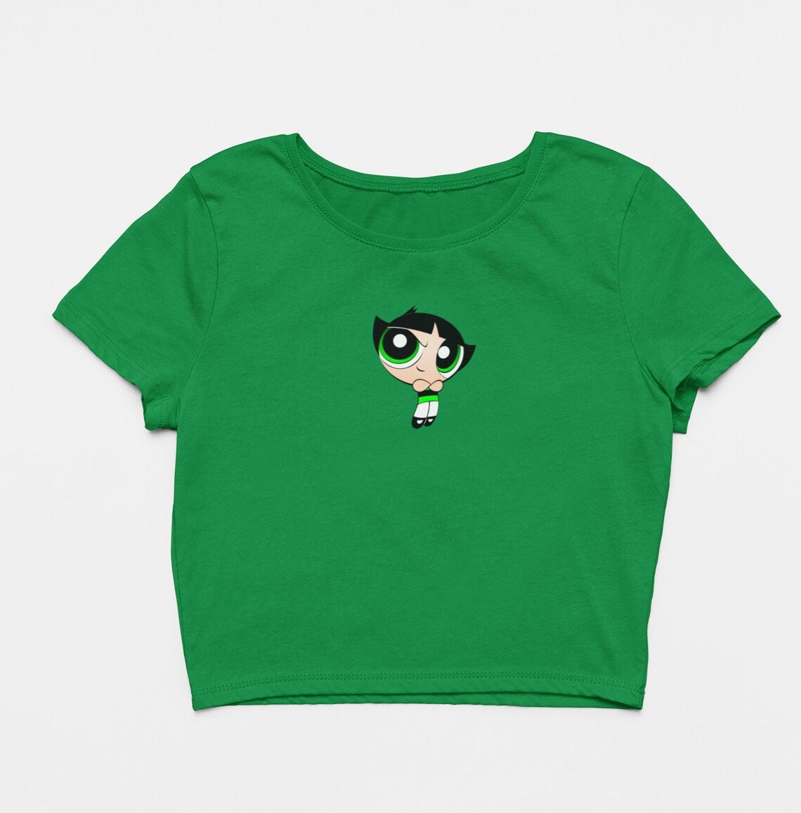 Powerpuff Girls Blossom, Buttercup, and Bubbles Graphic Crop Shirt ...