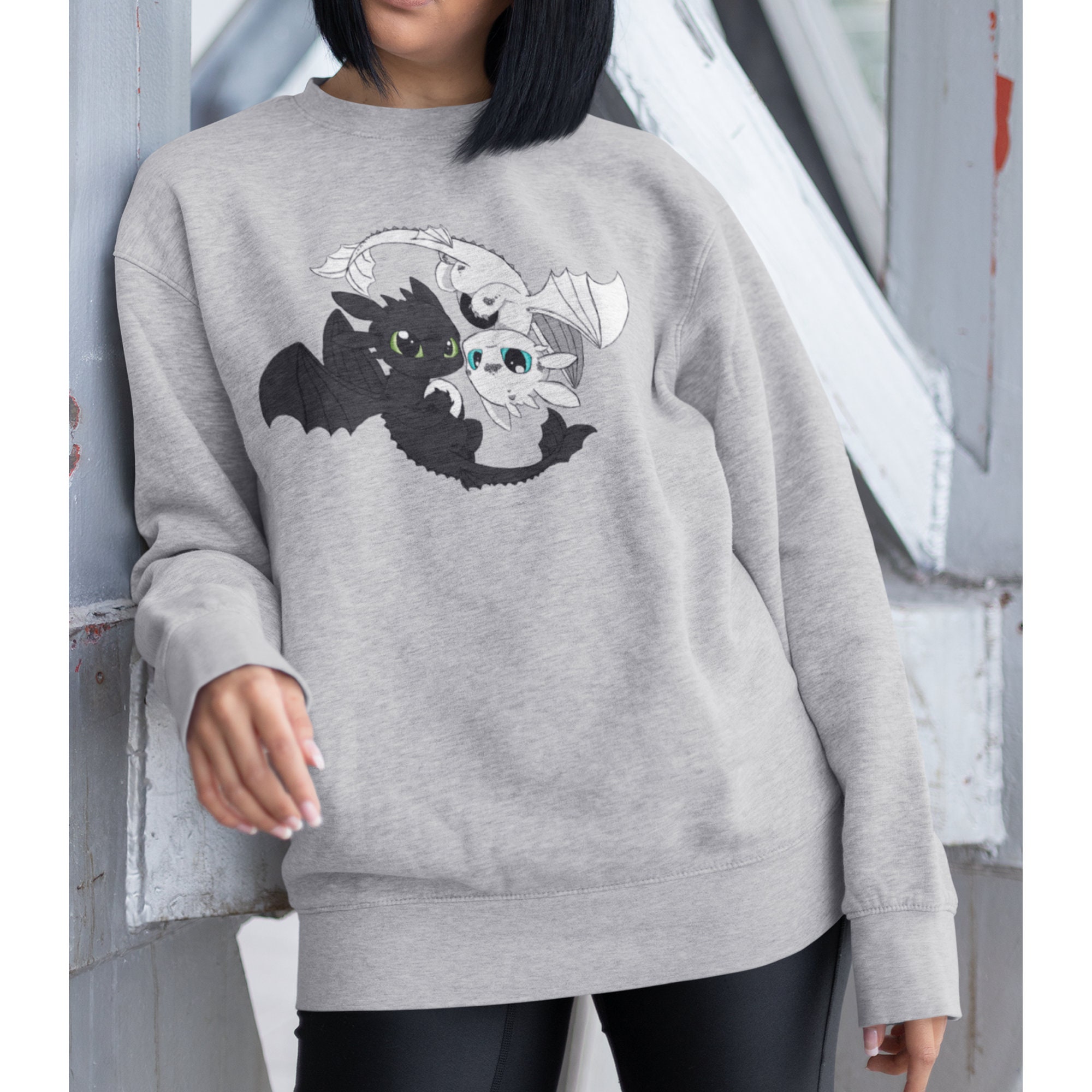 Toothless and Light Fury Designs Couple Sweatshirt Set. - Etsy