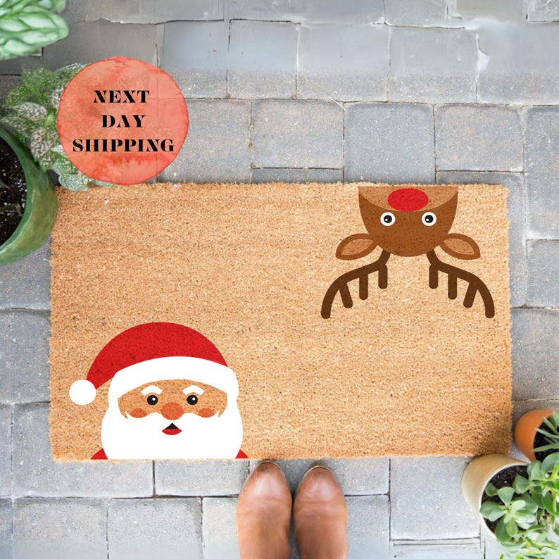 Christmas Doormat, Reindeer Doormat, Holiday Gifts, Doormat Outdoor ...