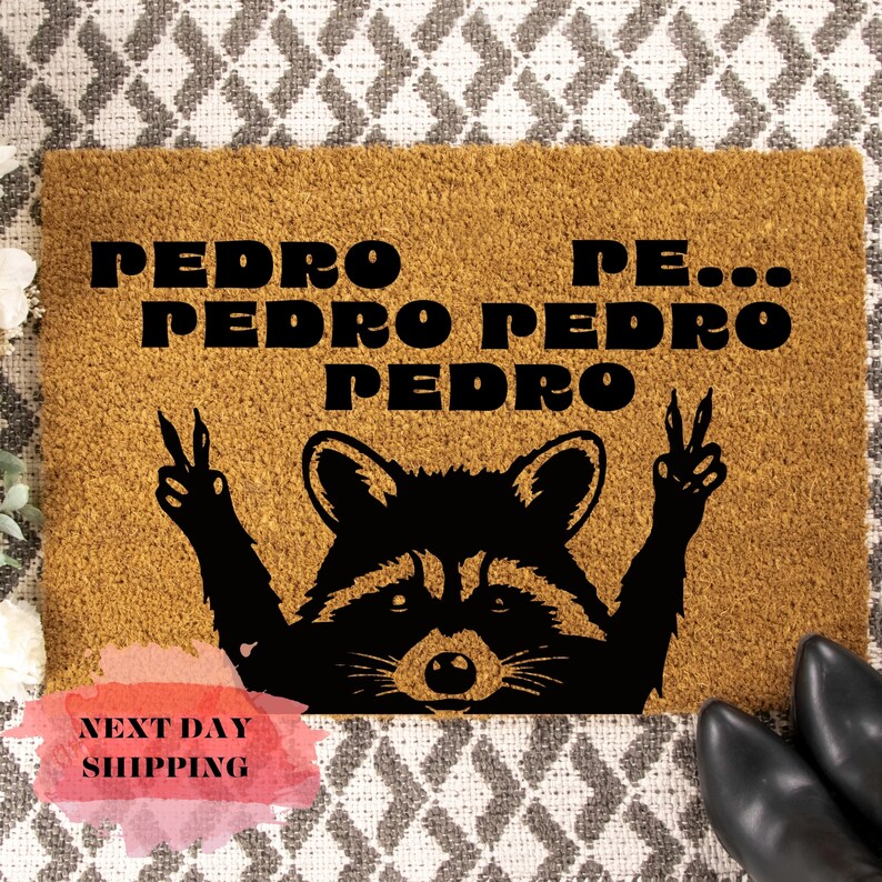 Meet Pedro the Dancing Raccoon Door Mat, Funny Meme Doormat, Funny ...