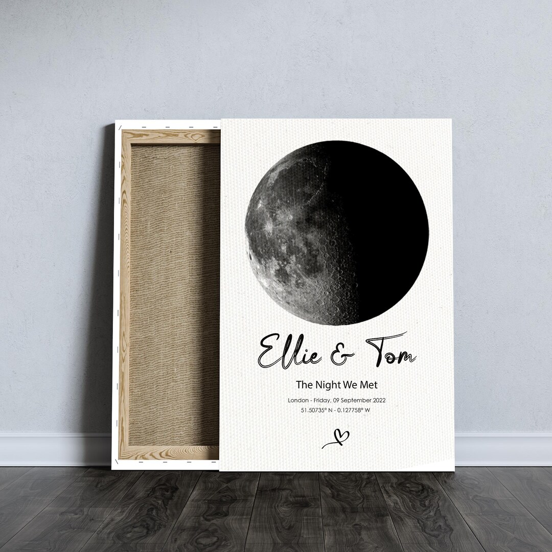 Custom Moon Phase Print, the Night We Met, Moon Print, Custom Moon ...