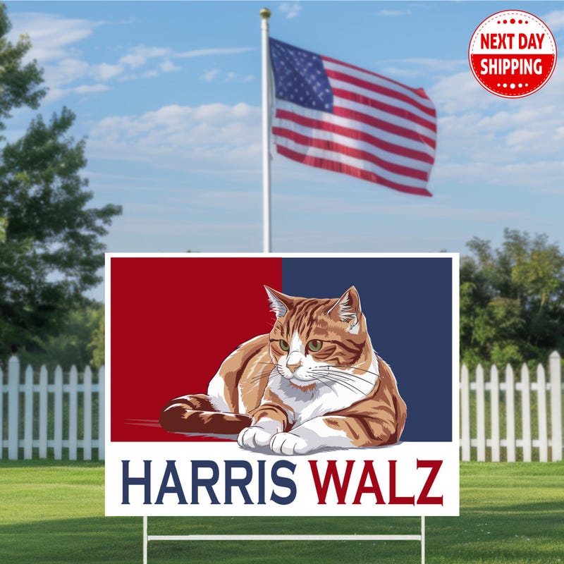 Harris Cat Lady Yard Sign - Etsy