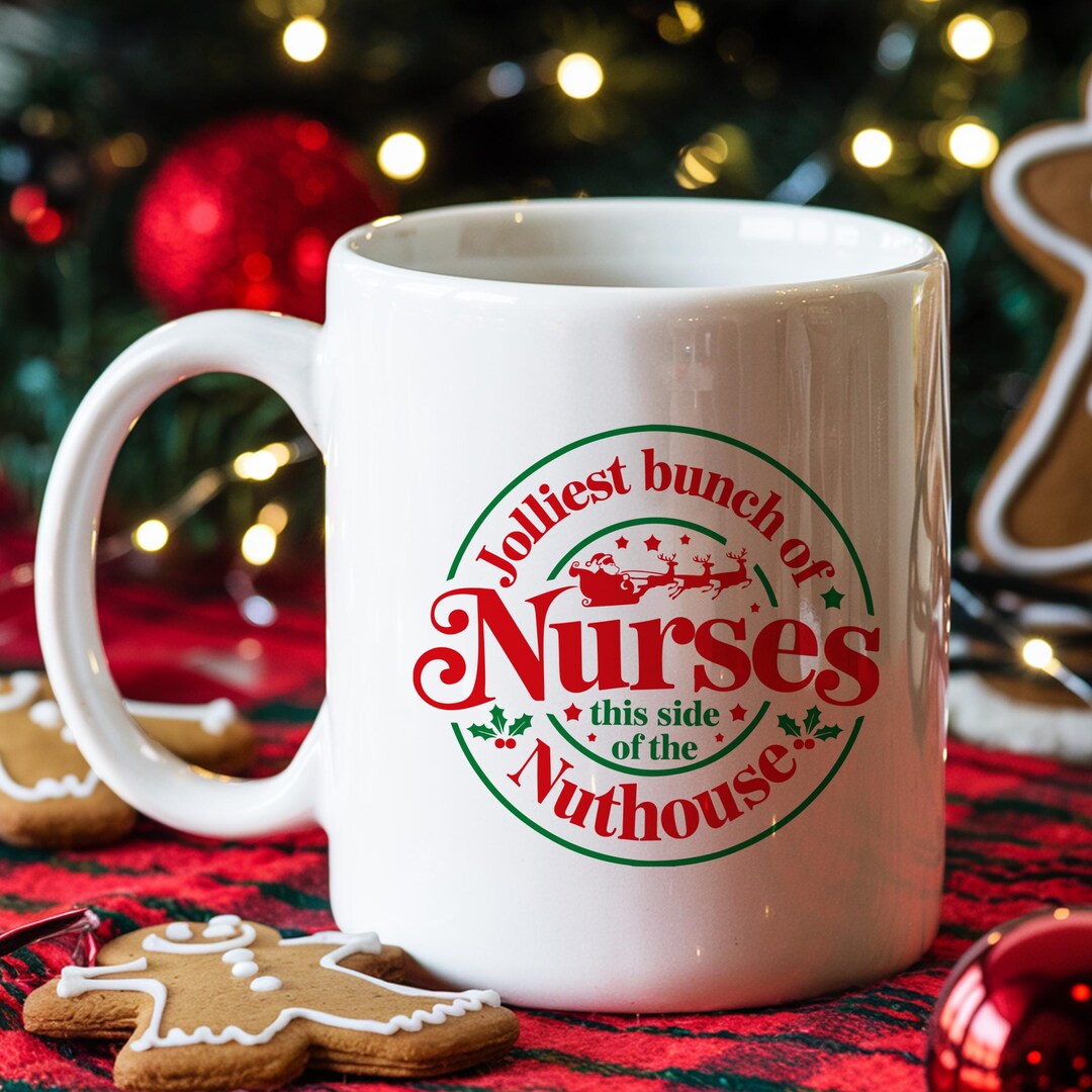 Jolliest Bunch of Nurses Mug, Nurse Appreciation, Gift for Nurses ...