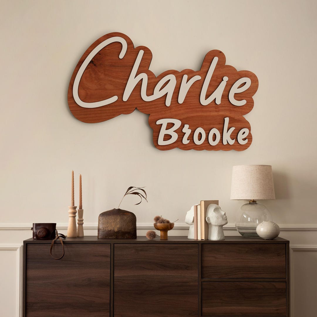 Custom Wood Name Wall Sign, Name Sign, Cut Out Sign, Large Wood Name ...