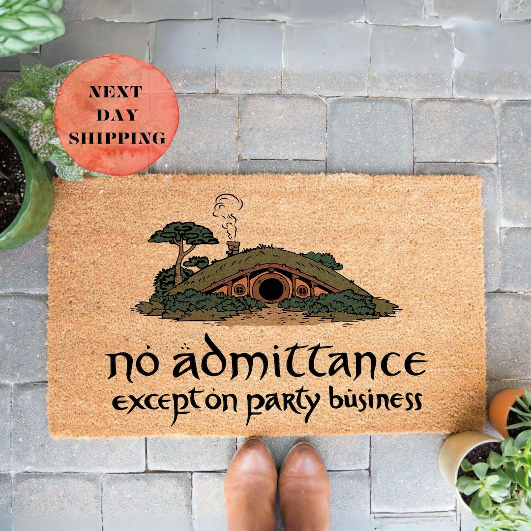 No Admittance Geek Chic Doormat, Movie Lover Gift, Lord of Rings ...