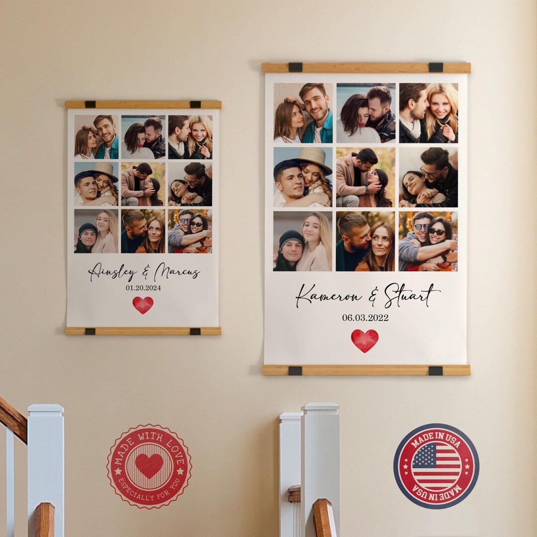 Custom Photo Prints, Anniversary Collage, Couple Photo Collage, Family ...