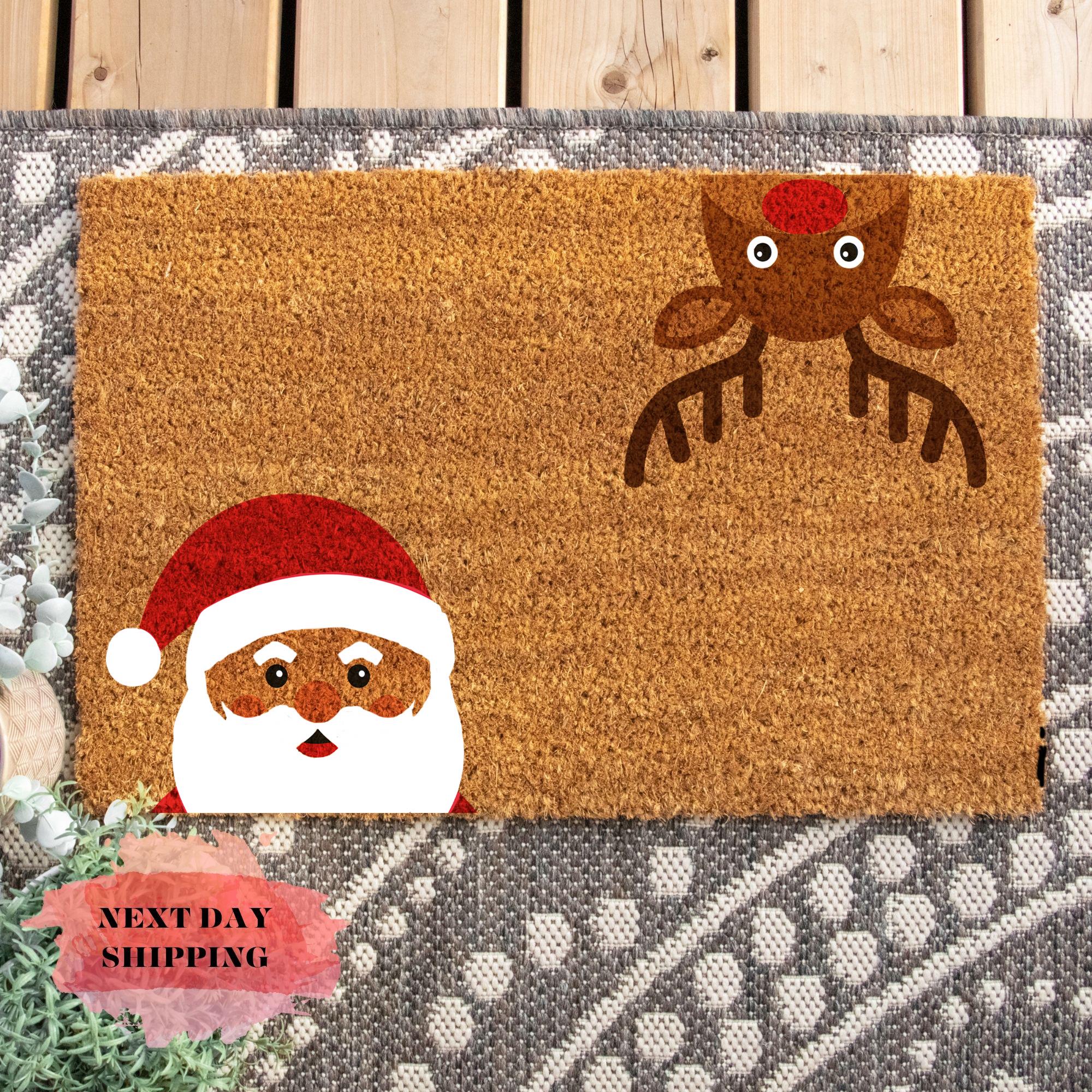 Christmas Doormat, Reindeer Doormat, Holiday Gifts, Doormat Outdoor ...