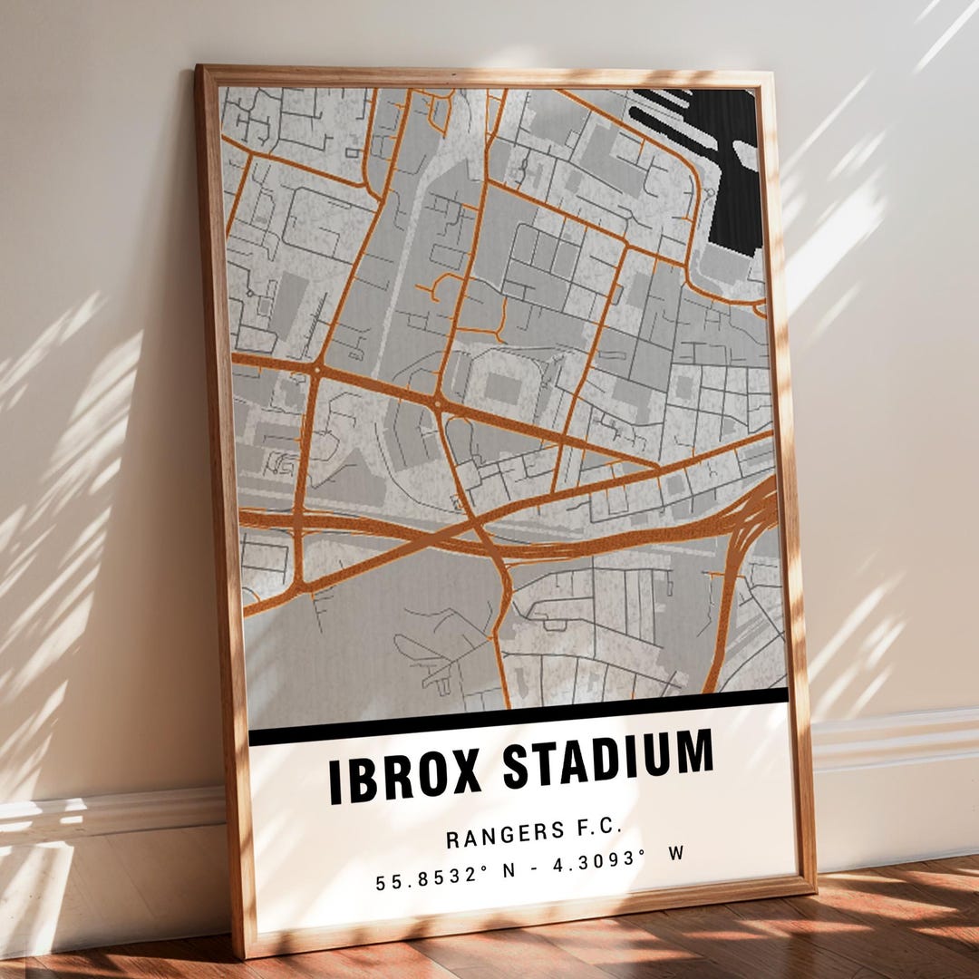 Stadium Location Print, Map Prints Any Team, City Print, Custom Decor ...