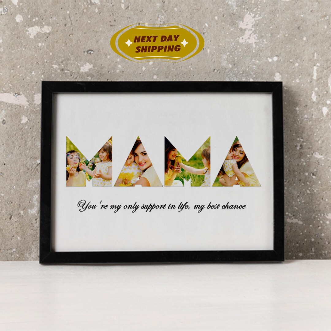 Mama Photo Collage, Mom Photo Frame, Personalized Mom Frame, Photo ...