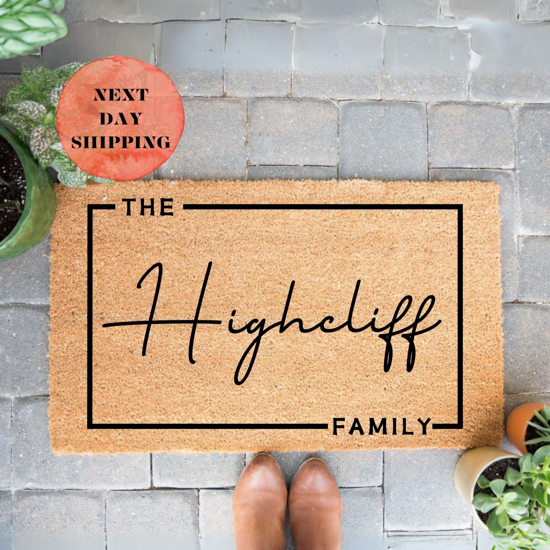 Custom Door Mat, Outdoor, Last Name Doormat, Front Door Decor ...