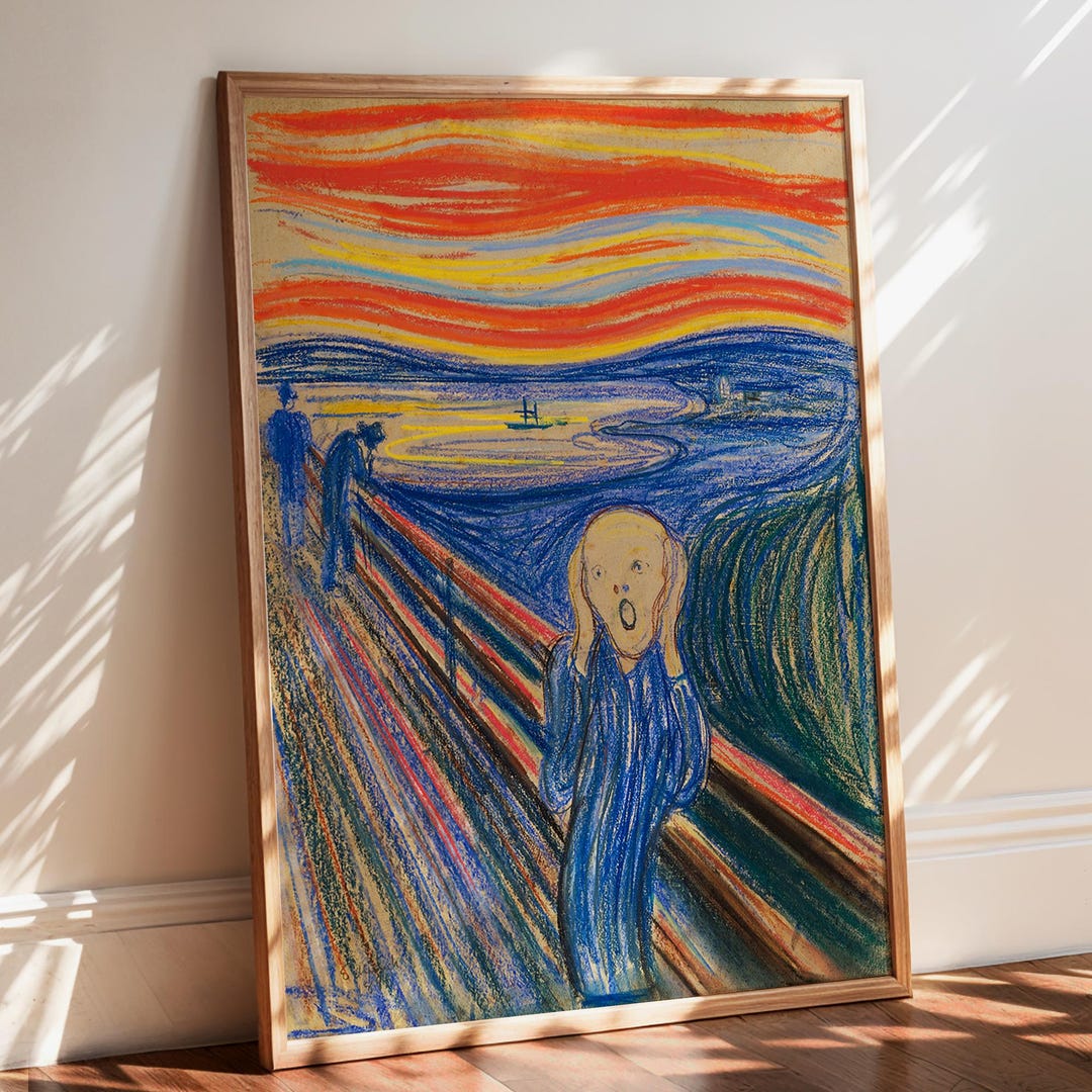 Edvard Munch the Scream Print, 1895 Expressionist Art, Iconic Wall Art ...