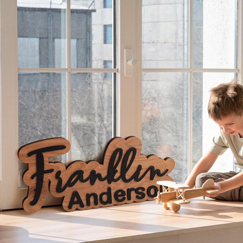 Custom Wood Name Wall Sign, Name Sign, Cut Out Sign, Large Wood Name ...