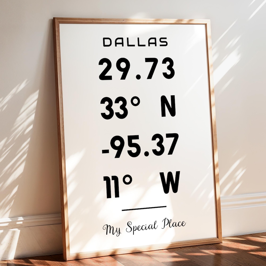 Custom Location Coordinates Print, Custom Location Print, Wedding Gift ...