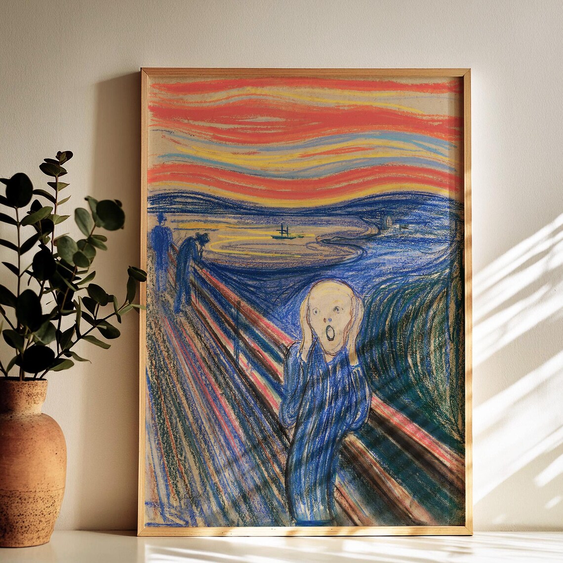 Edvard Munch the Scream Print, 1895 Expressionist Art, Iconic Wall Art ...
