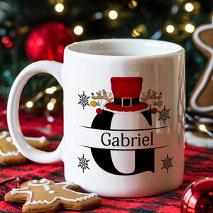 Custom Letter Mug, Letter Mug, Initial Mug, Christmas Initial Mug ...